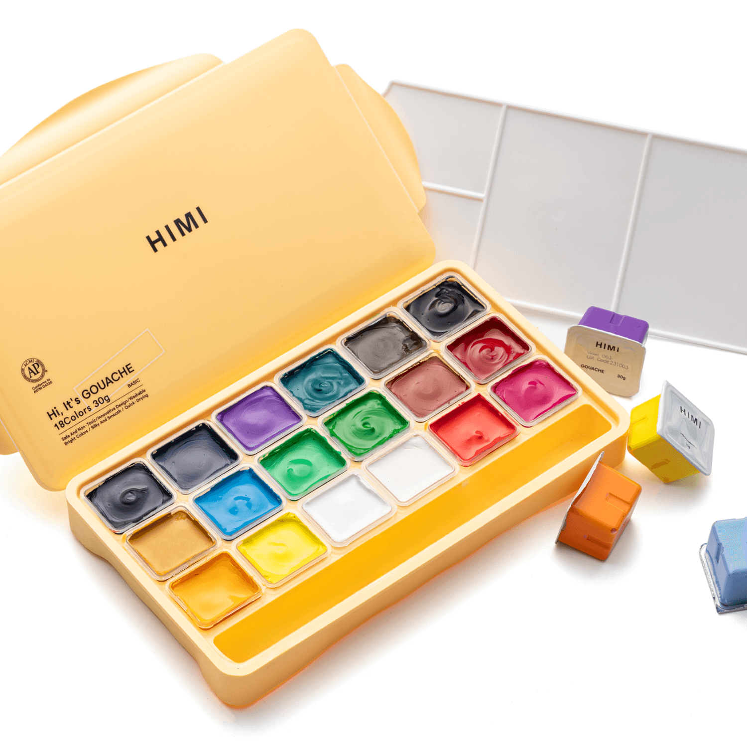 HIMI Gouache Set 18 pcs. 30ml (yellow)